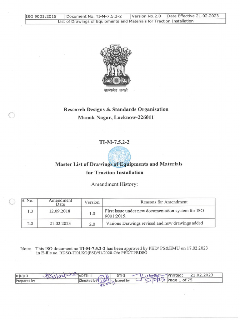 Master List of Drawings TI | PDF