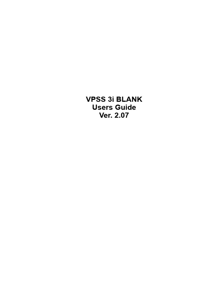 VPSS 3i BLANK User Guide | PDF | Computer File | Button (Computing)