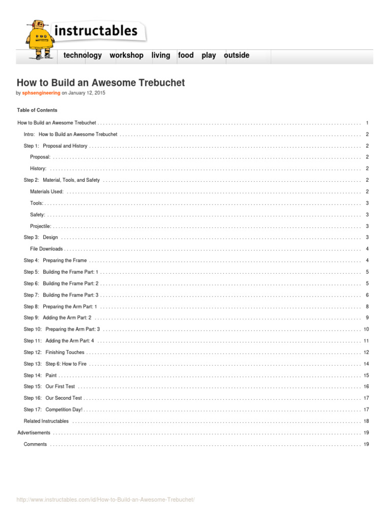 How To Build An Awesome Trebuchet | PDF | Lumber | Drill