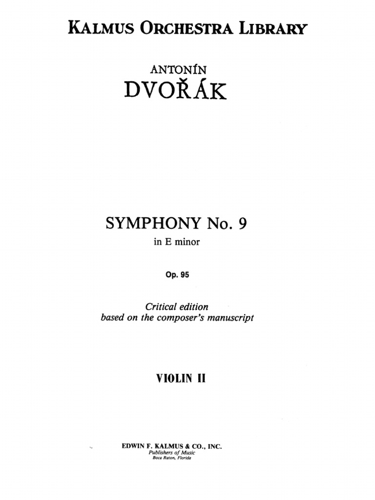 Dvorak-Symphony No.9 1st Mov. Violin2 | PDF