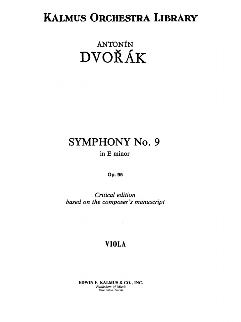 Dvorak-Symphony No.9 1st Mov. Viola | PDF