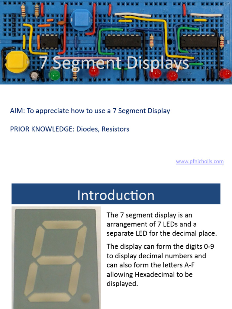 7SegDisplay | PDF | Anode | Light Emitting Diode