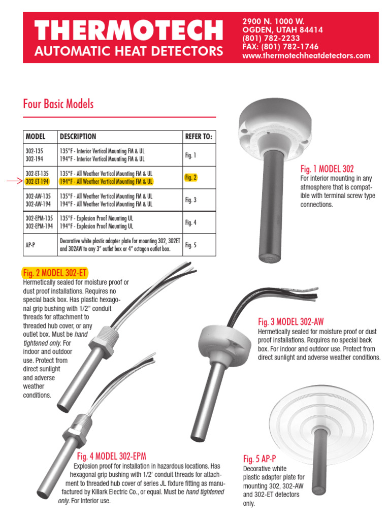 302-ET 194 Heat Detector | PDF | Electrical Engineering | Electricity