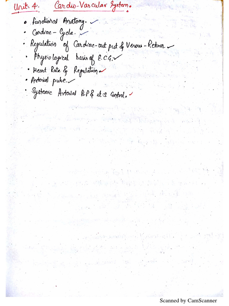 CARDIO_VASCULAR_SYSTEM-[KS_Modern]-Handwritten_notes | PDF