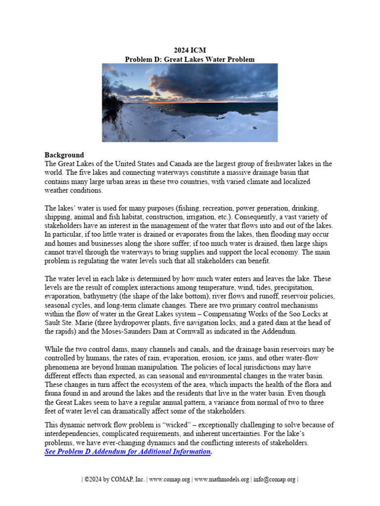 2024 Icm Problem D Final | PDF | Lake | Artificial Intelligence