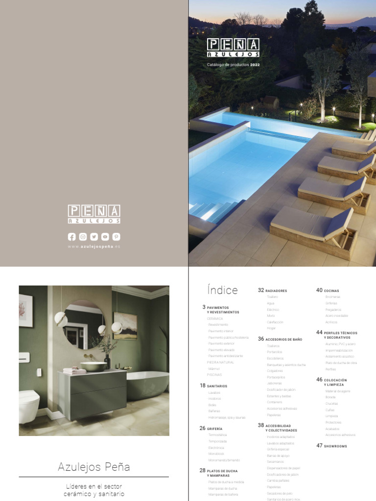 Catálogo de Productos Cerámicos 2022 | PDF | Ducha | Baños