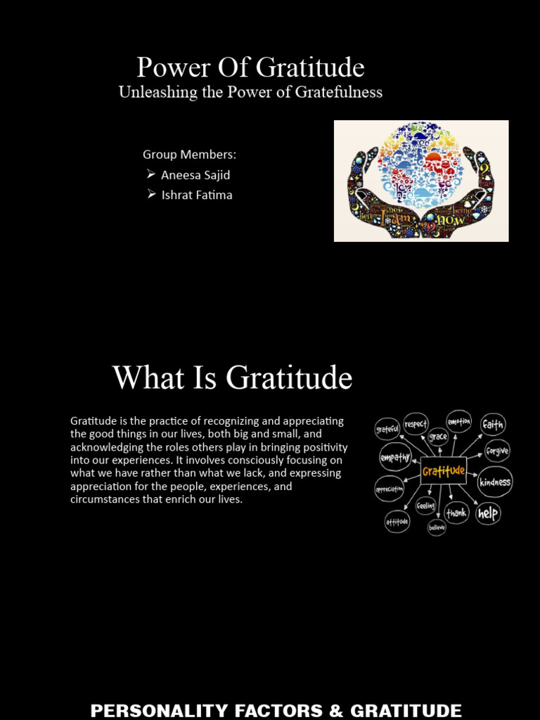 The Power of Gratitude Explained | PDF | Gratitude | Psychology