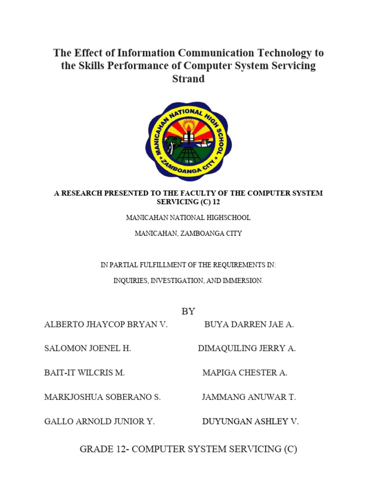 ICT Impact on Computer System Skills | PDF | Educational Technology | Statistics