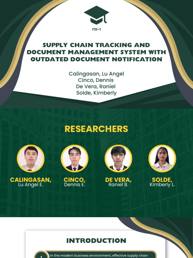 Supply Chain Tracking and Document Management System With Outdated ...