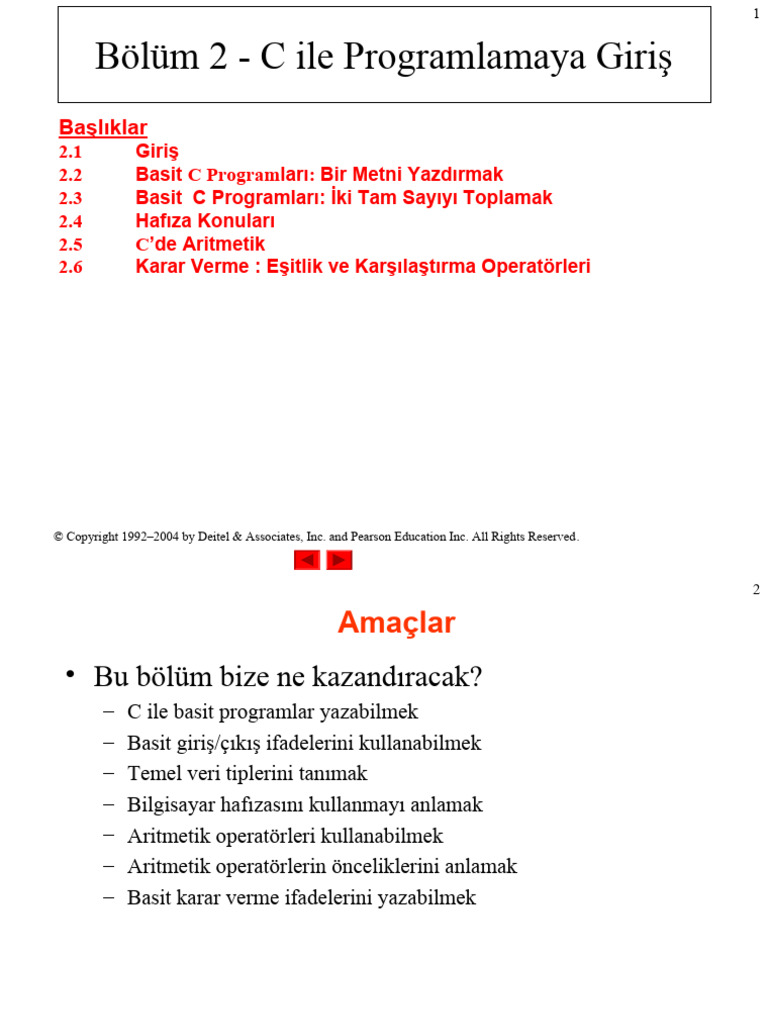 C Programlama-2 | PDF