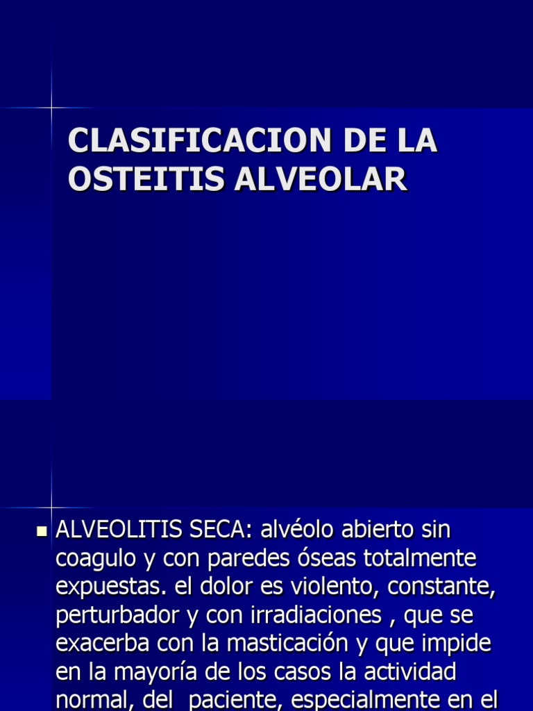 Clasificacion de La Osteitis Alveolar | PDF | Microbiología | Inmunología