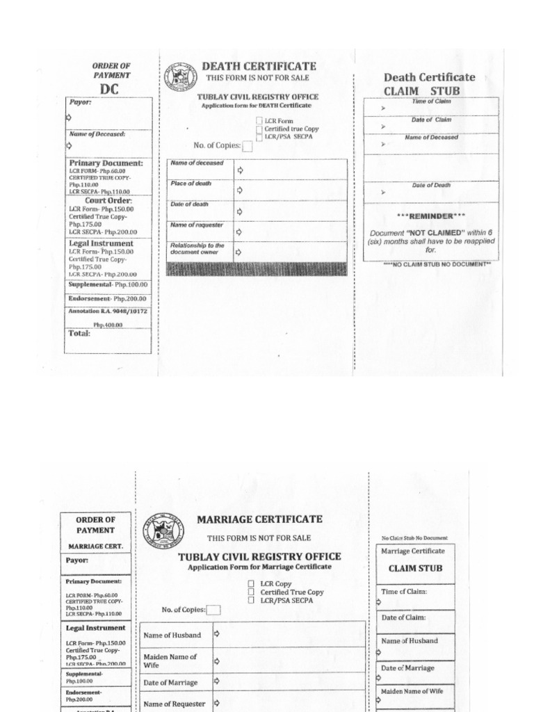 Certified True Copy Forms | PDF