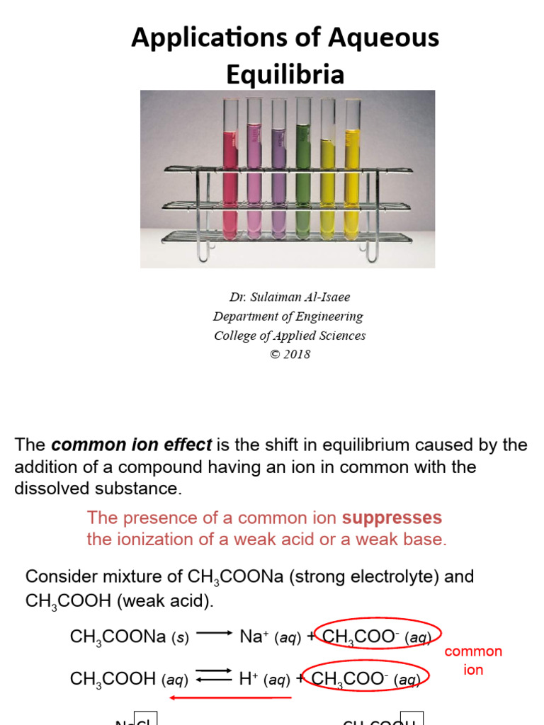 Chapter 15 Applications of Aqueous Equilibria 2022 | PDF | Solubility ...