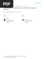Beck Suicide Ideation Scale | PDF | Suicide | Mental Health
