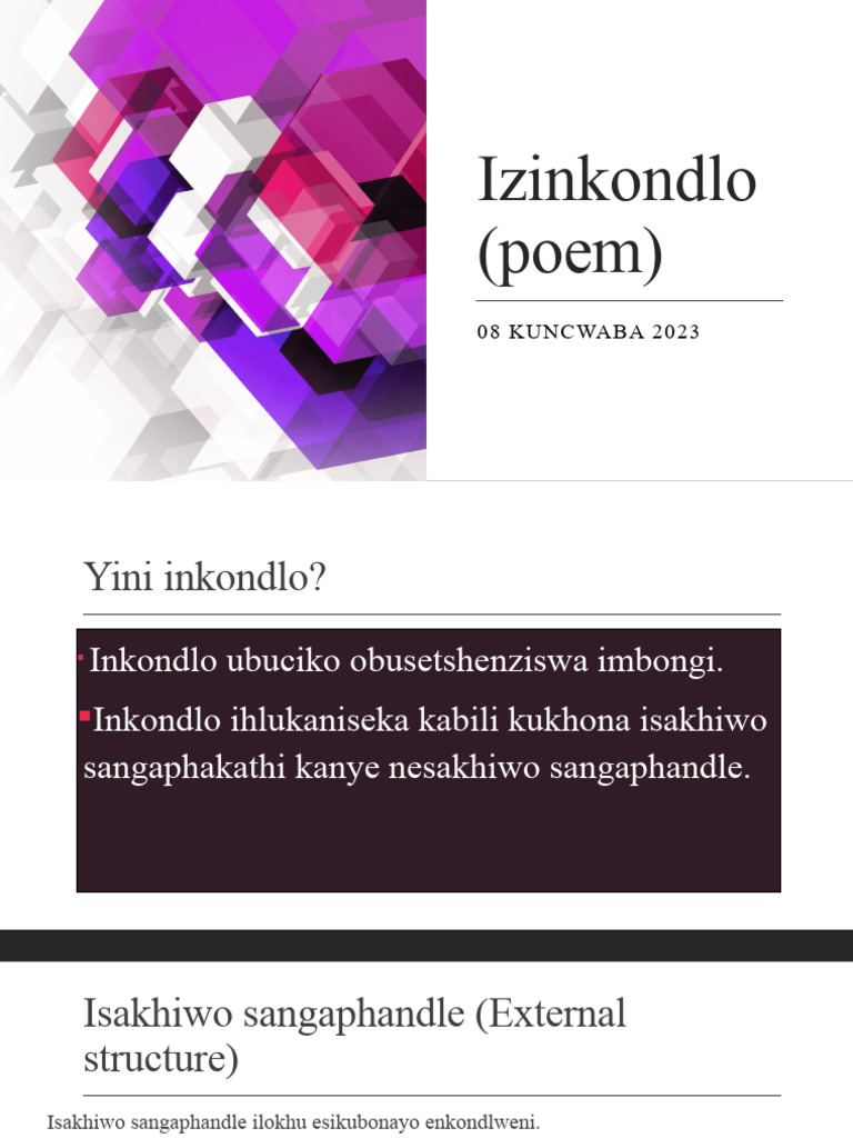 Izinkondlo (Poems) | PDF | Poetic Devices | Poetics