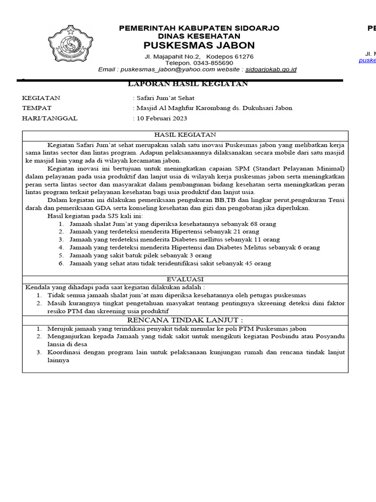 LHK SJS 22 Masjid Karombang | PDF | Gaya Hidup