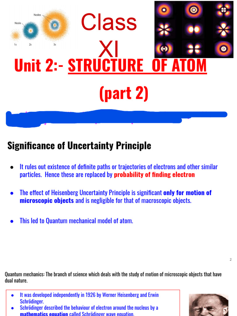 Unit 2-- STRUCTURE OF ATOM part 2 (1) | Download Free PDF | Atomic ...