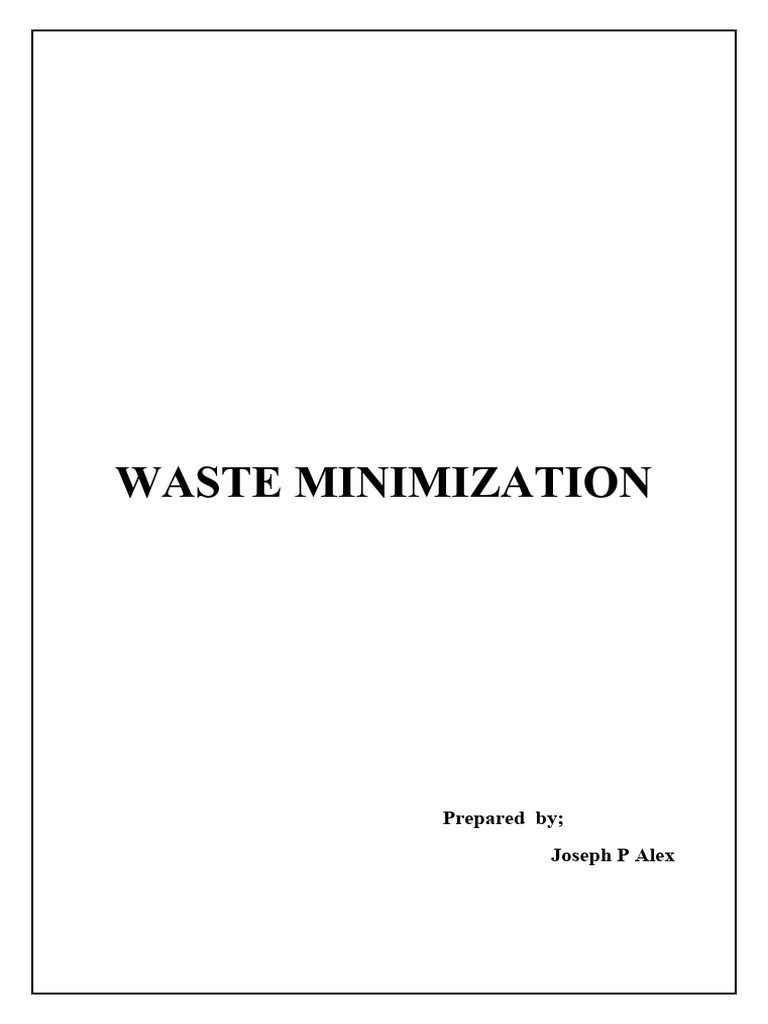 Effective Waste Minimization Techniques | PDF | Waste | Waste Management