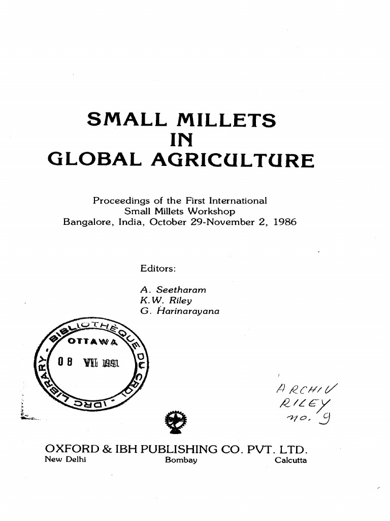Small Millets in Global Agriculture | PDF | Agriculture | Crops