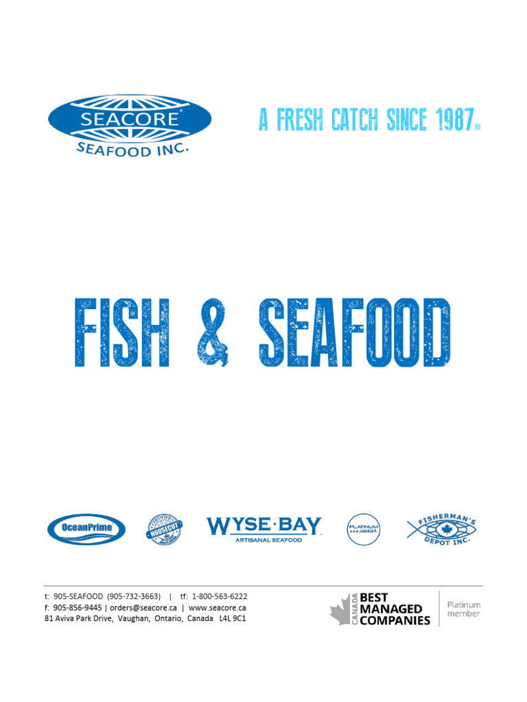 Seacore Seafood Product List Fish and Seafood | Download Free PDF ...