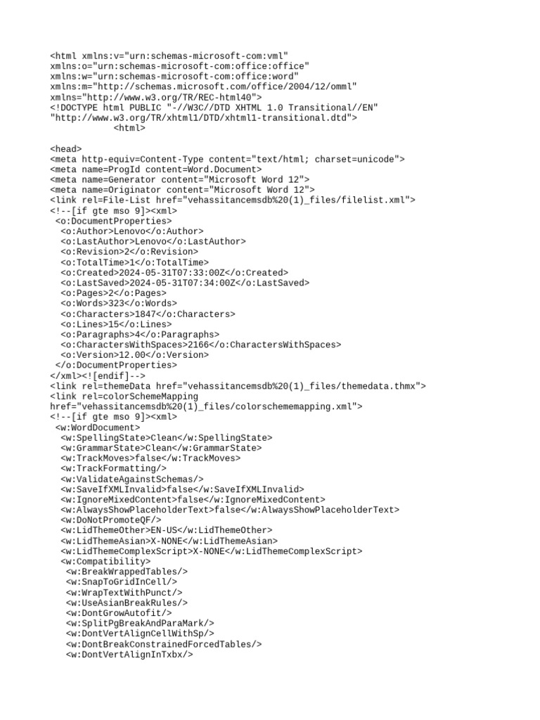 vehassitancemsdb (1) | PDF | Sql | Information Retrieval