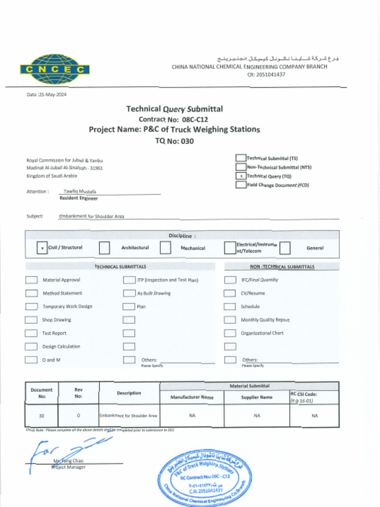 TQ 030 Embankment For Shoulder | PDF