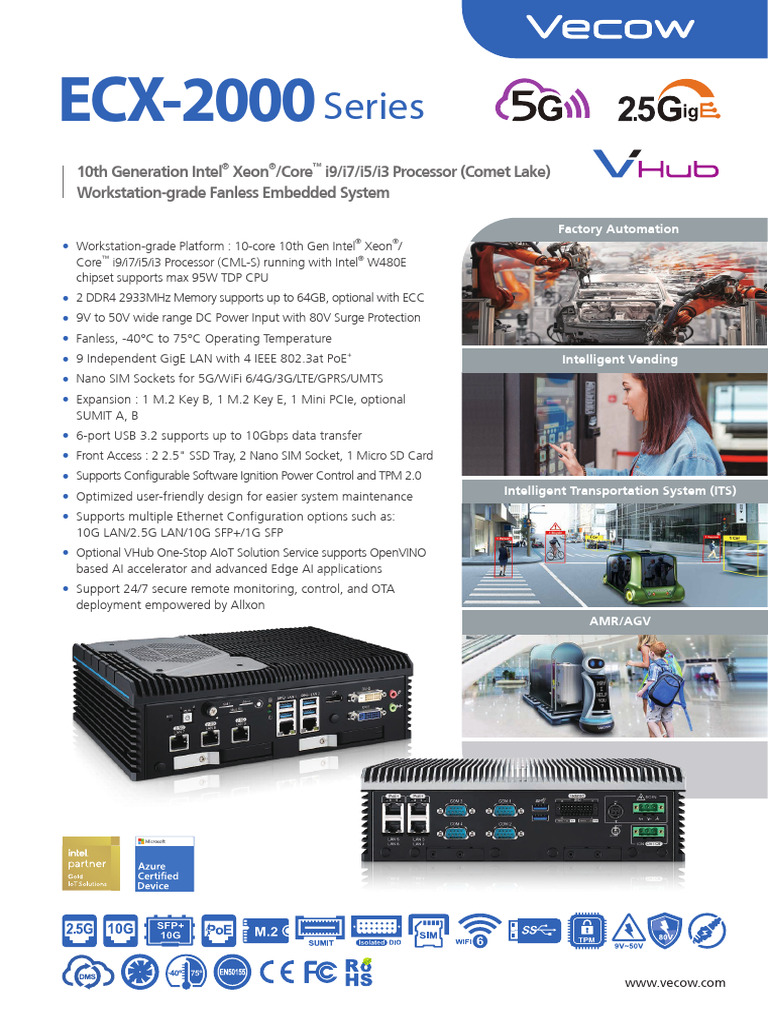 Vecow ECX-2000 | PDF | Computer Architecture | Electronics