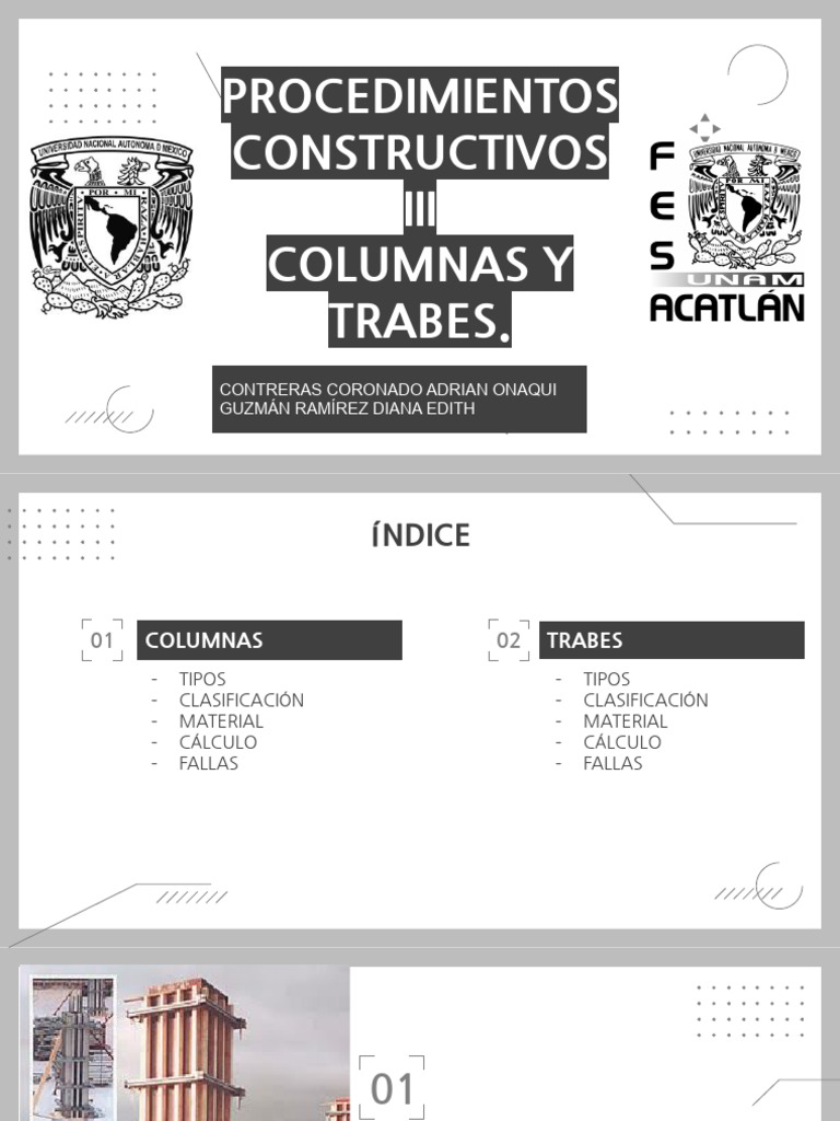 Tipos y Clasificación de Columnas | PDF | Columna | Viga (Estructura)