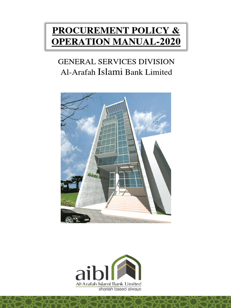 Procurement Policy and Manual Final | PDF | Request For Proposal ...