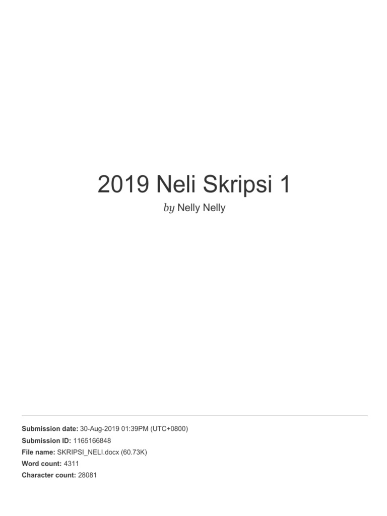 2019 Neli Skripsi 1 | PDF