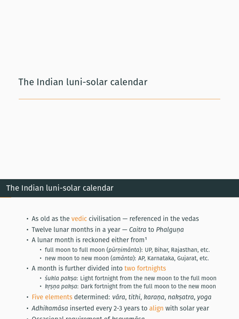 Luni Solar Calendar | PDF