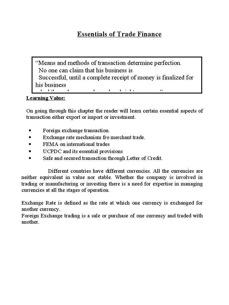 Understanding Merchant Trade Transactions | PDF | Letter Of Credit ...
