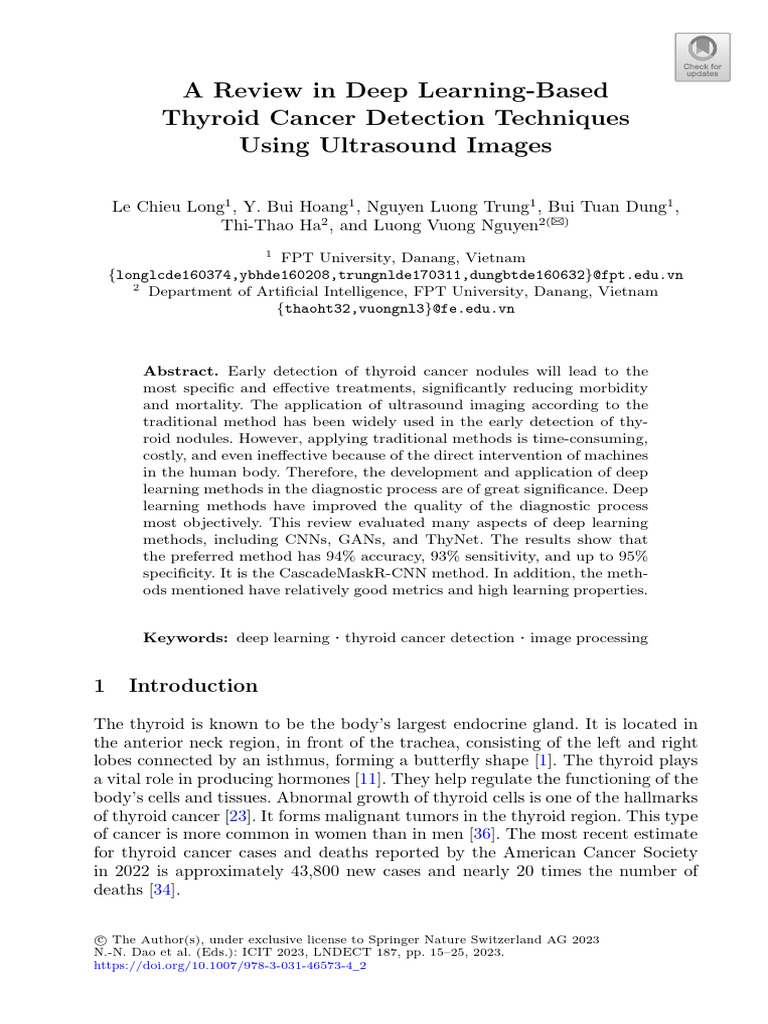 A Review in Deep Learning-Based Thyroid Cancer Detection Techniques ...