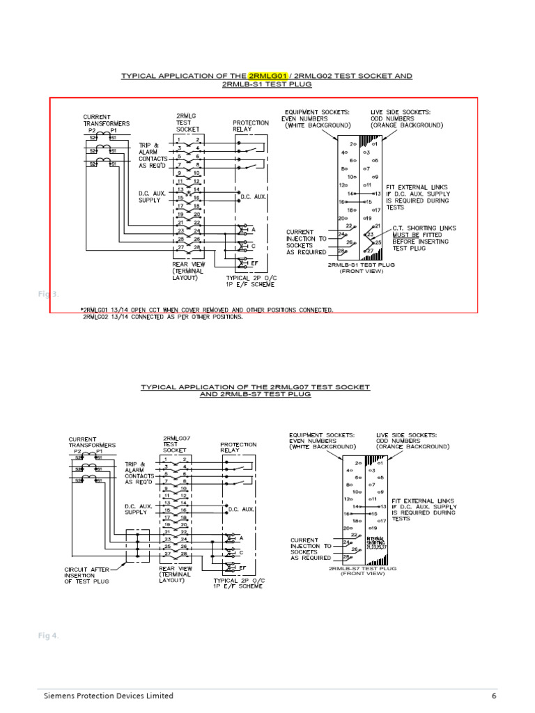 Test Block 7XG22 2RMLG01 Siemens Dimension and Wiring Diagram | PDF