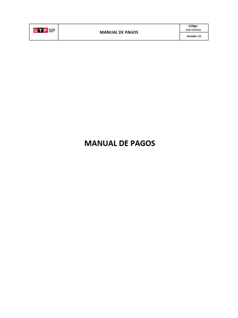 SAE - MA016 Manual de Pagos Portales | PDF | Internet | Documento de identidad