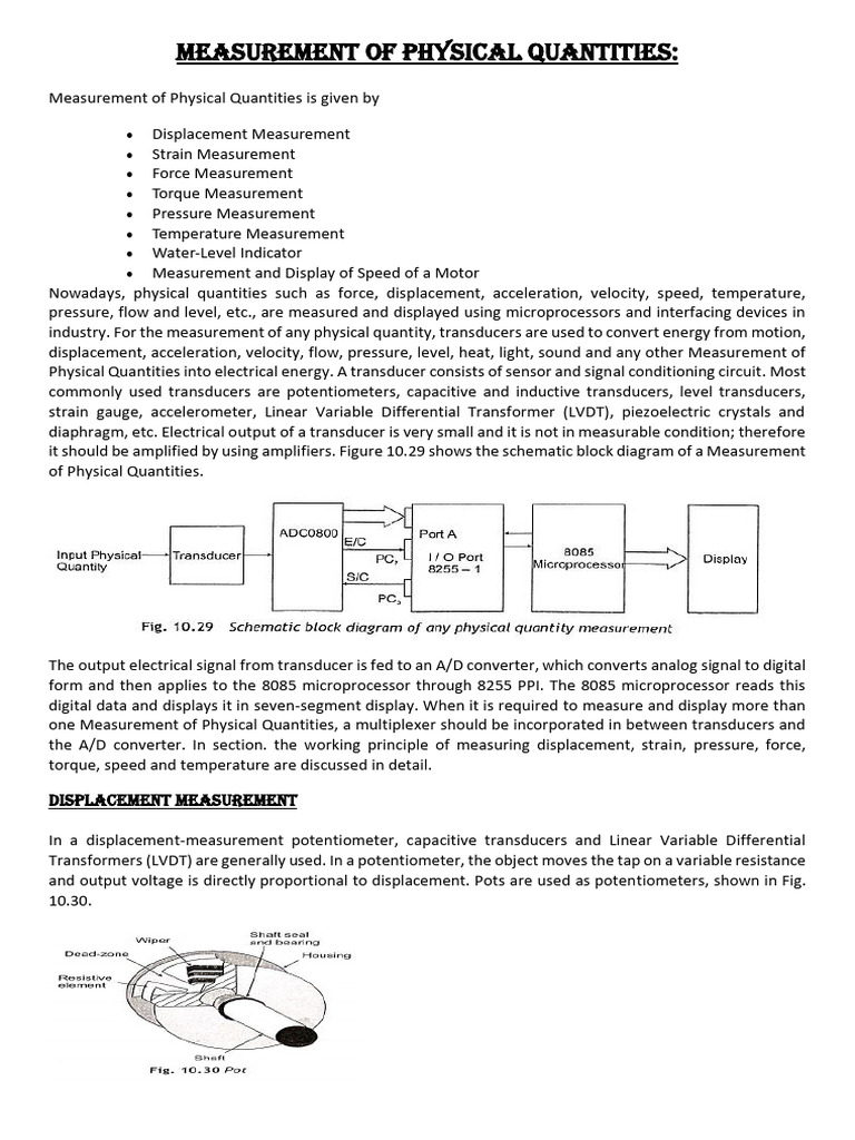 Measurement of Physical Quantities | PDF | Analog To Digital Converter ...