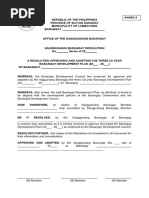 Sample Barangay Resolution Template | PDF