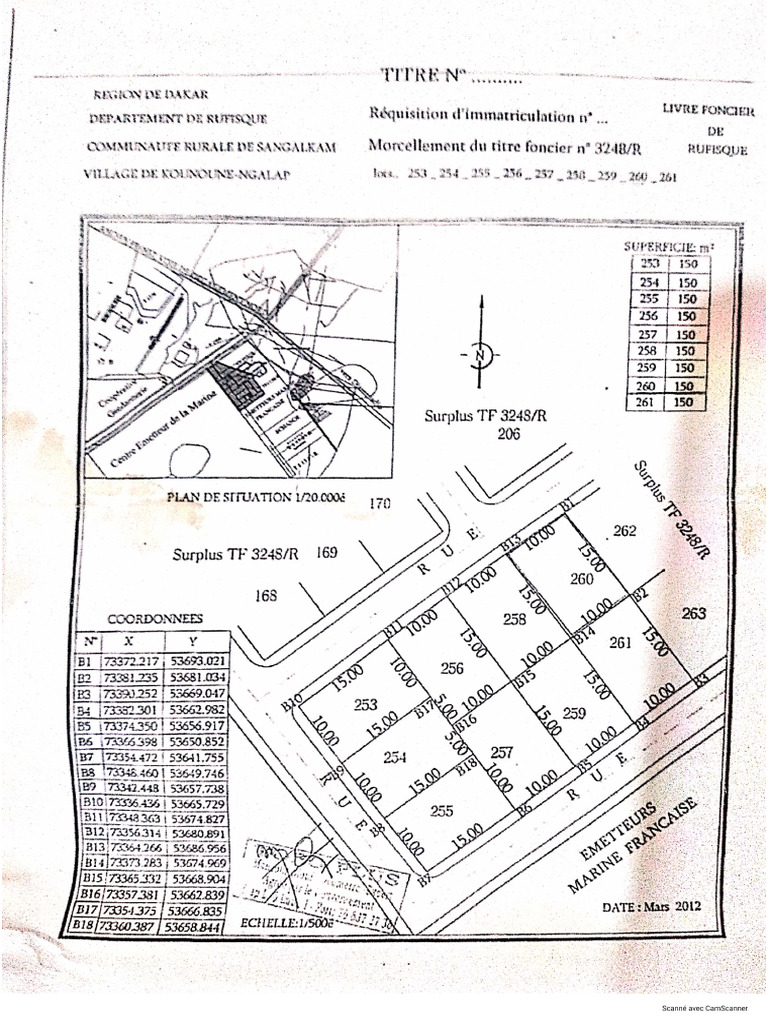 Plan Cadastre Parcelle n260 | PDF