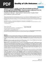 The World Health Organisation - Five Well-Being Index (WHO-5) | PDF