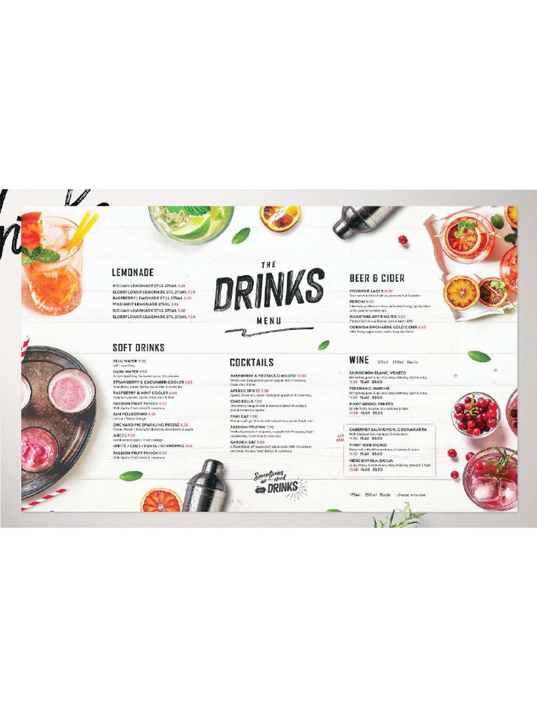 Drinks Menu Template | PDF