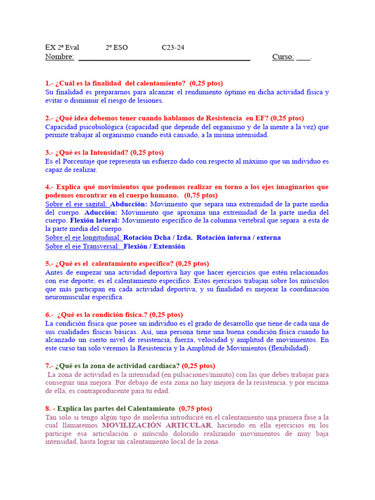 Ayuda EX 2 Eval 2º ESO C23-24 | PDF | Mano