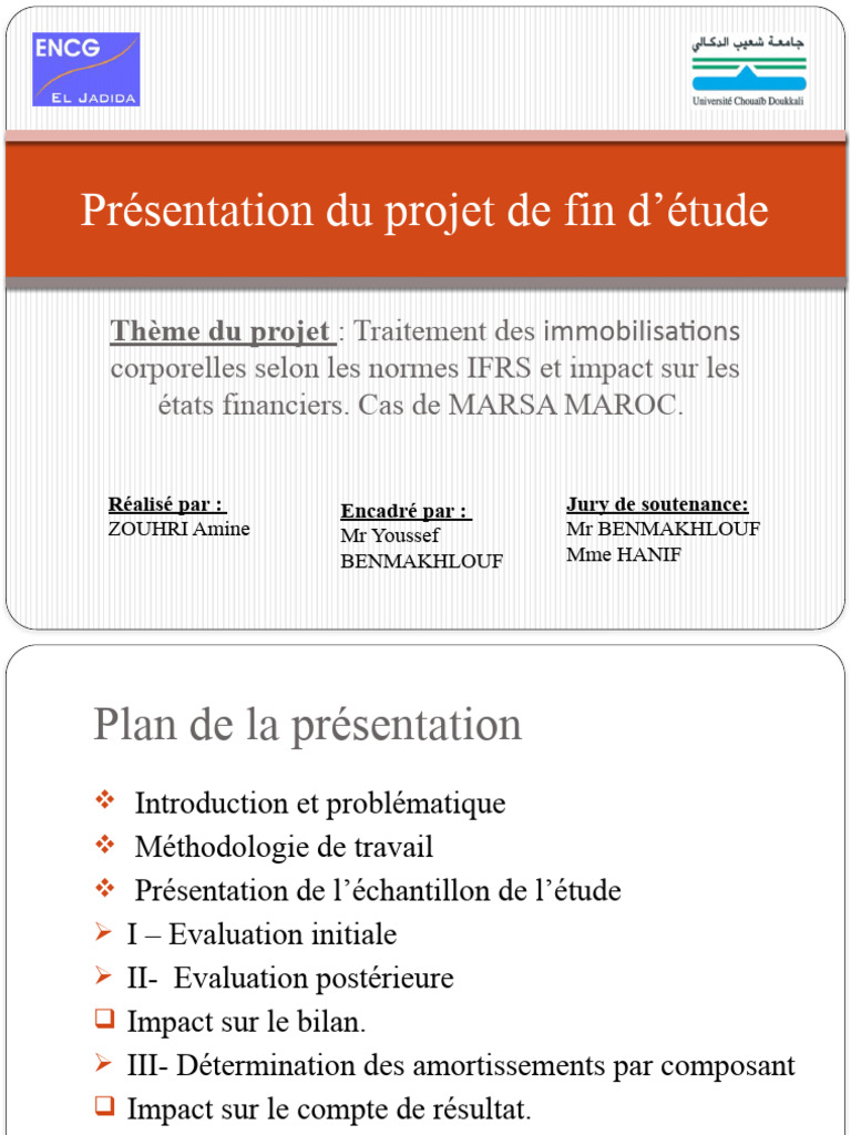 Présentation Du Projet de Fin D'étude | PDF | Normes internationales d ...