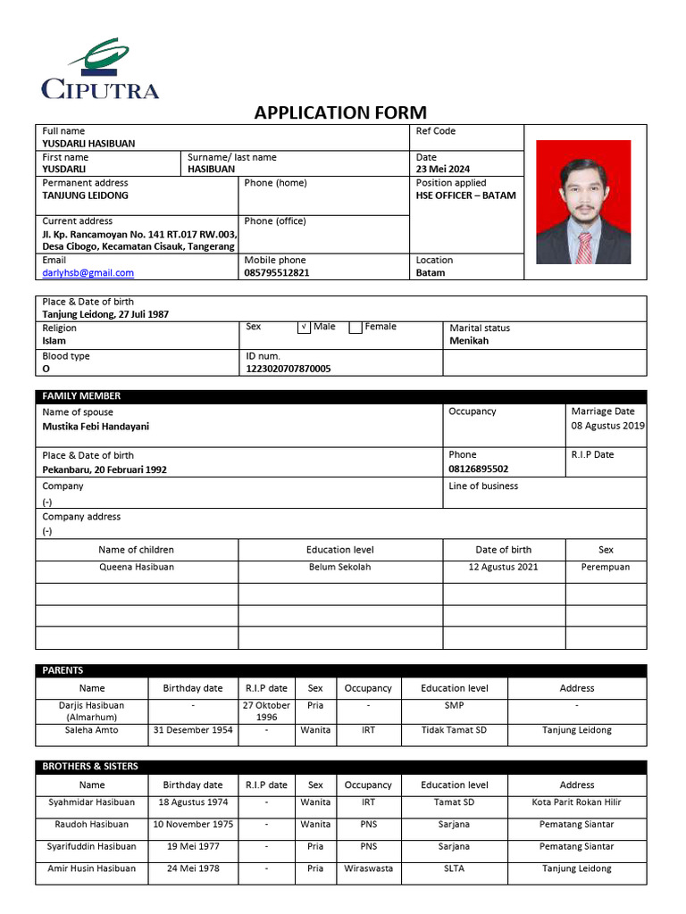 Application Form New | PDF