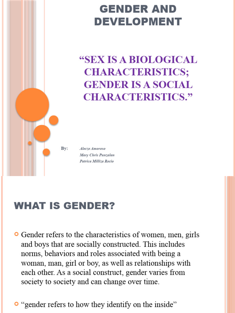 Understanding Gender and Development | PDF | LGBTQIA+ Studies | Lgbt