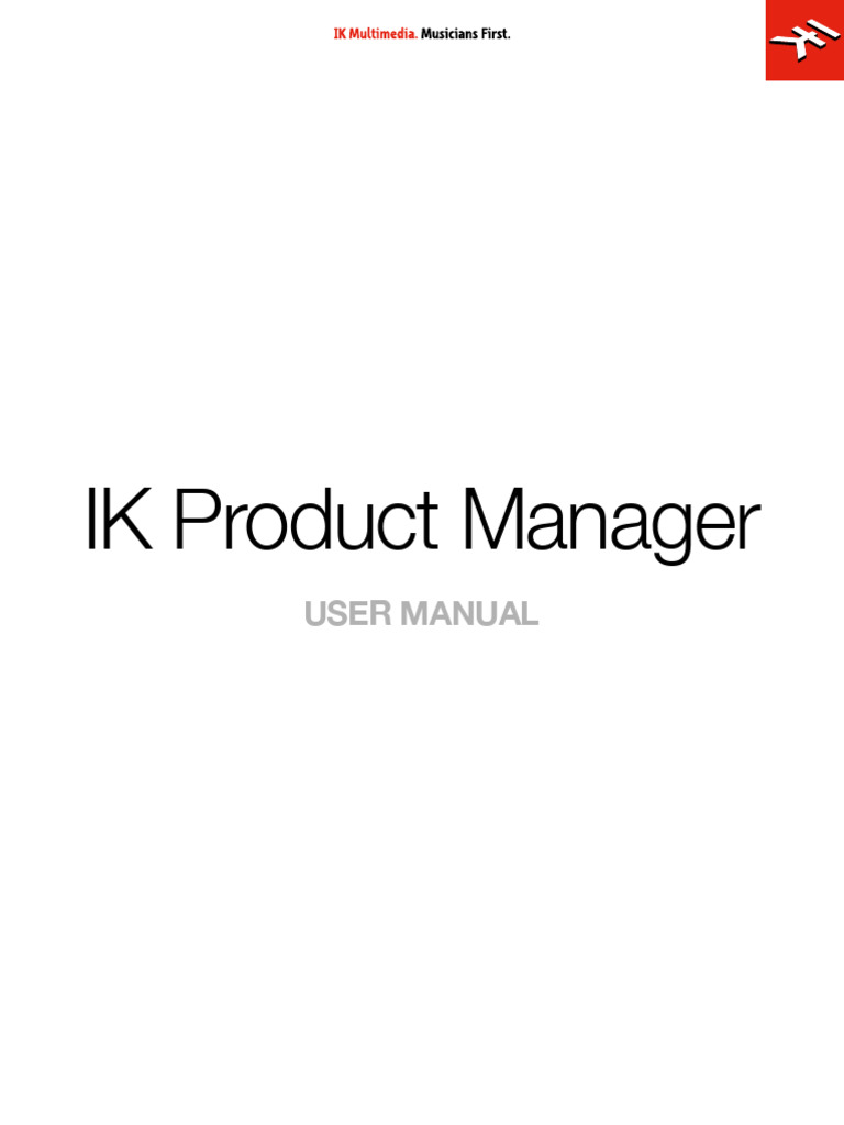 IK Product Manager User Manual | PDF | Installation (Computer Programs) | License