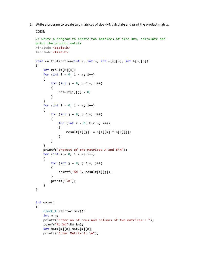 Lab 3 | PDF | Matrix (Mathematics) | Algebra