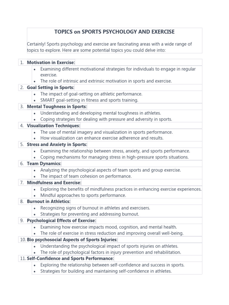 Sports Psychology Insights | PDF | Motivational | Motivation
