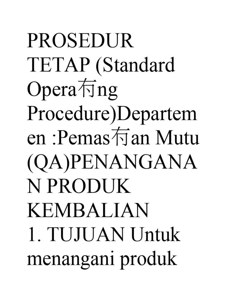 Prosedur Tetap | PDF