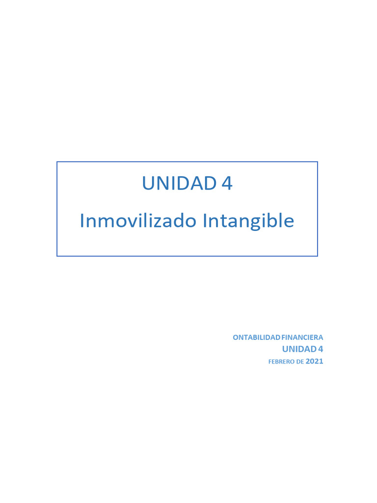 INMOVILIZADO INTANGIBLE | PDF | Activo intangible | Contabilidad