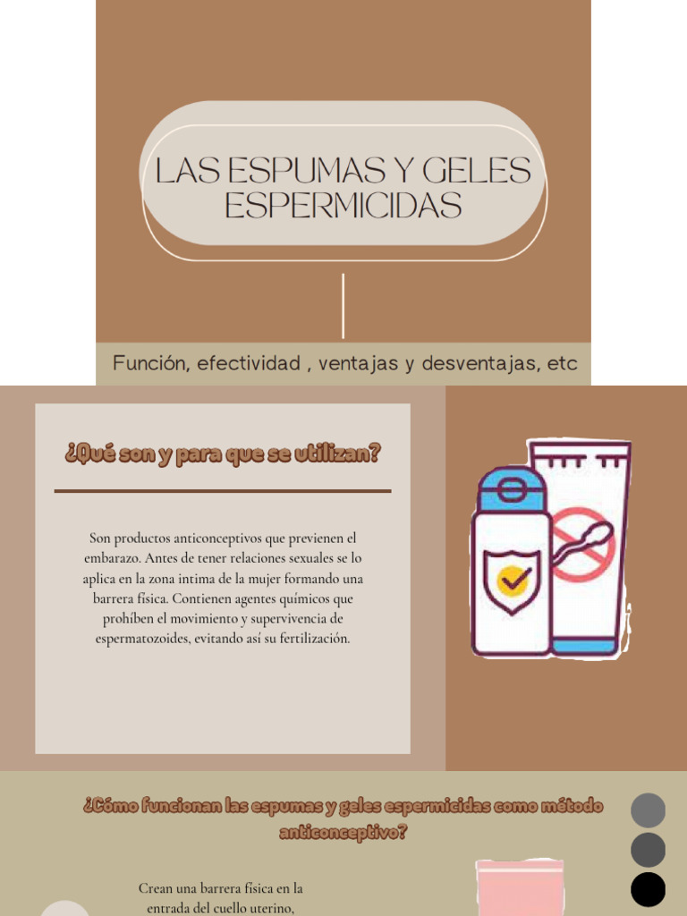 Espumas y geles espermicidas: uso y efectividad | PDF | Control de la ...